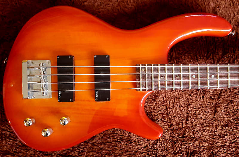 Dean Edge One 2000s Translucent Red 4 String Electric Bass | Reverb