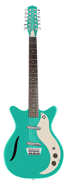 Danelectro 12 string sound hole, limited edition 2016 Aqua | Reverb UK