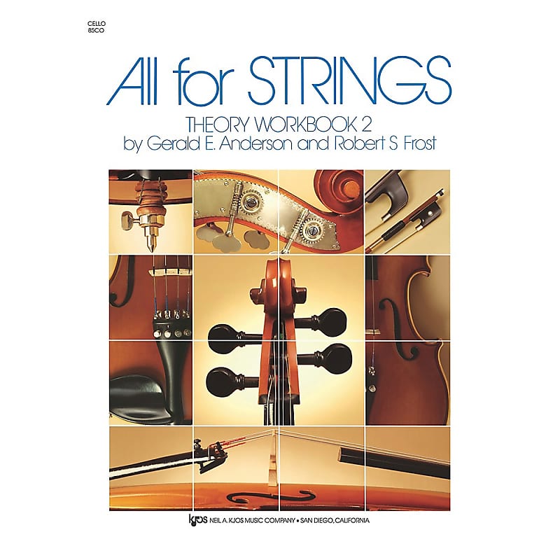 KJOS All For Strings 2 Theory Workbook Cello | Reverb