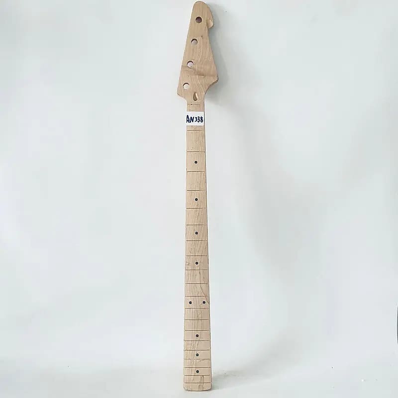 Unfinished Maple Wood 4 String Bass Neck, 20 Frets | Reverb