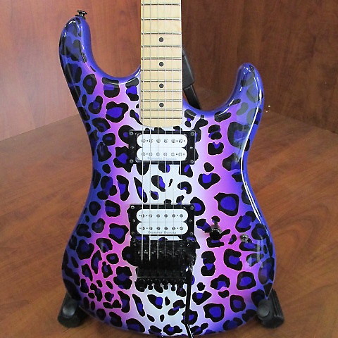 Kramer Satchel Pacer Purple Leopard Seymour Duncan Pups | Reverb