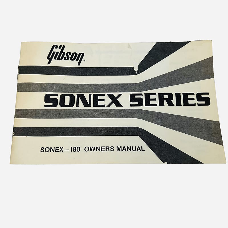 Gibson Sonex 180 Original Owners Manual | Reverb