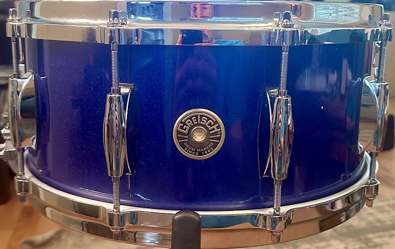 2020 Gretsch USA Maple Snare 6.5 x 14 - Mystic Blue Gloss | Reverb
