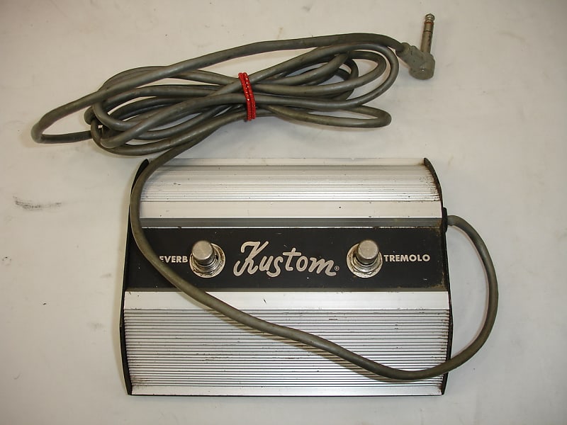 Vintage Kustom 2-Button Reverb & Tremolo Footswitch Pedal | Reverb