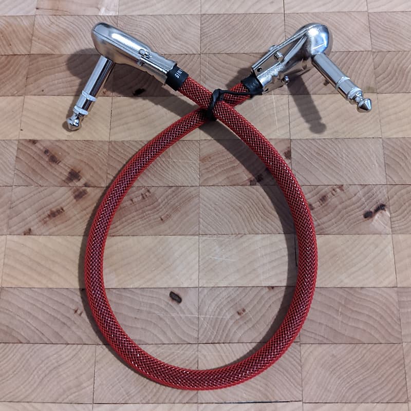 Sinasoid Custom Shop 1' Trs Cable With Red Techflex | Reverb