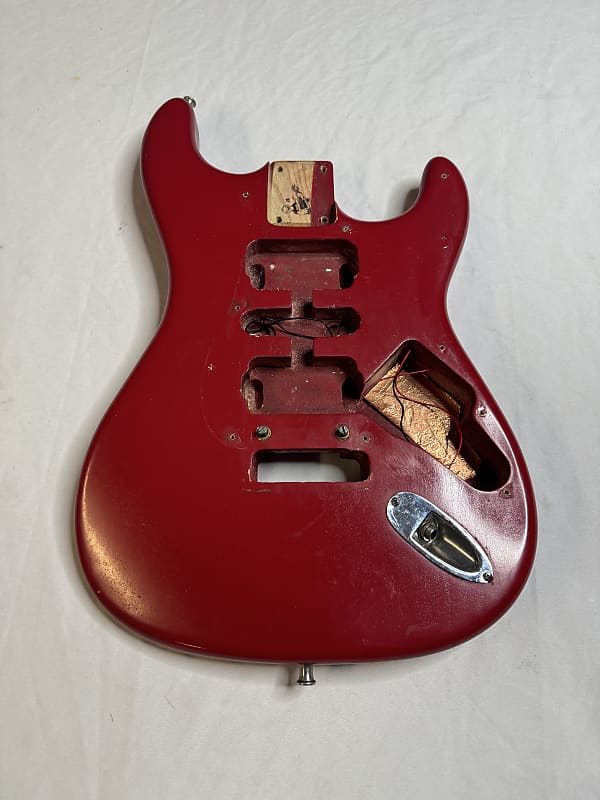 Warmoth Stratocaster Electric Guitar Body Vintage 1980s - Red | Reverb