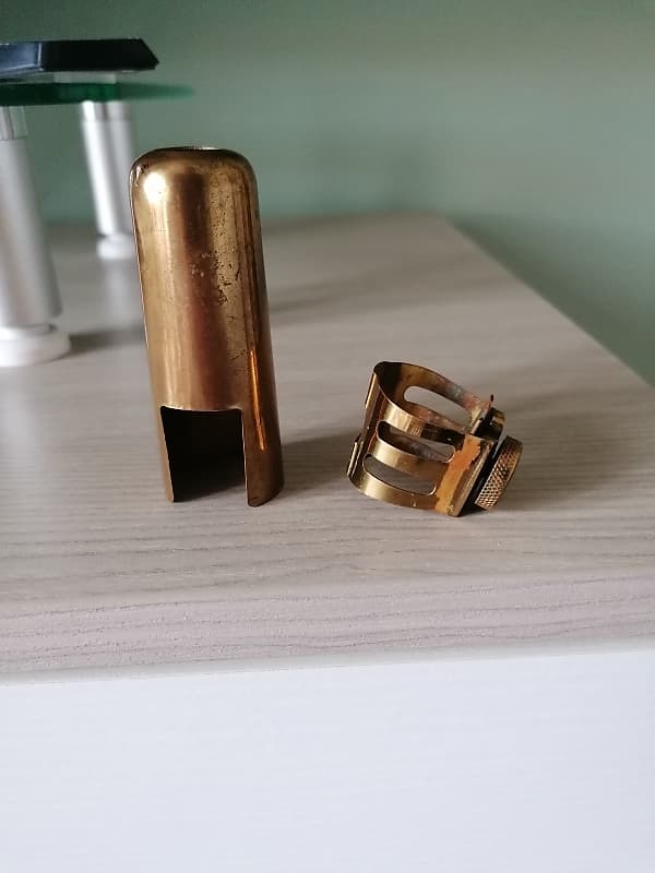 Otto Link STM Early babbitt era , tenor saxophone cap and | Reverb