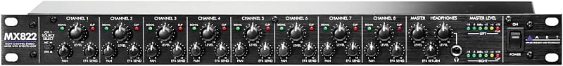 ART MX822 8-Channel Stereo Mixer | Reverb
