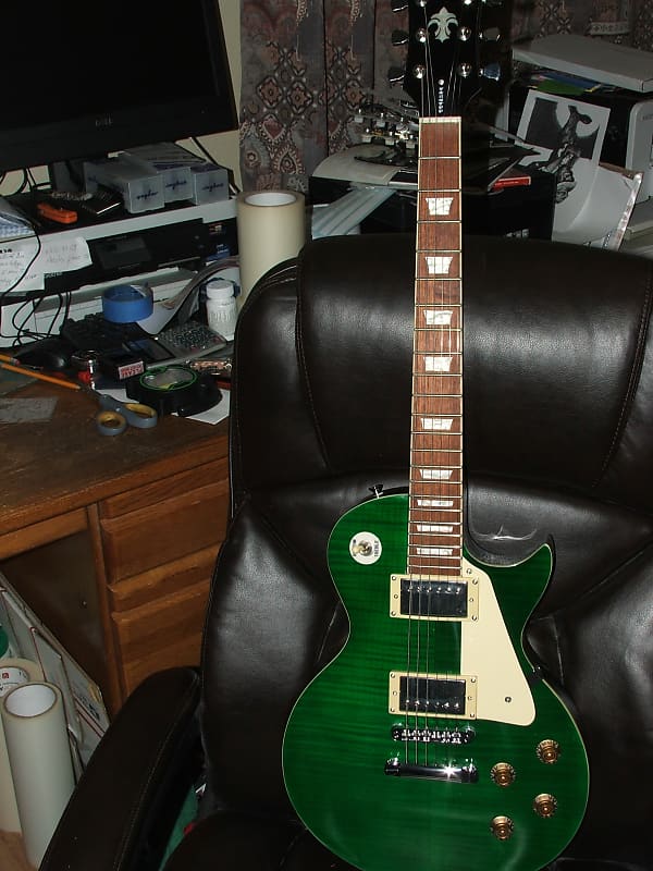 Emerald Green LP style Guitar Mahogany | Reverb