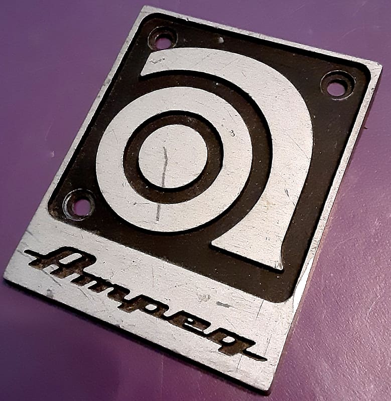 Ampeg Cabinet Logo 70's? Brushed Aluminum | Reverb