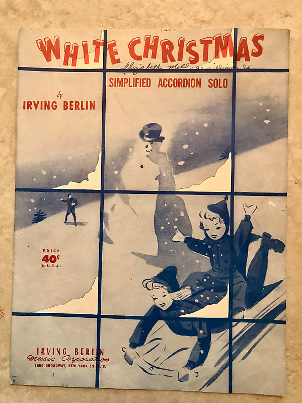 ORIGINAL 1942 VINTAGE IRVING BERLIN "WHITE CHRISTMAS" SHEET | Reverb
