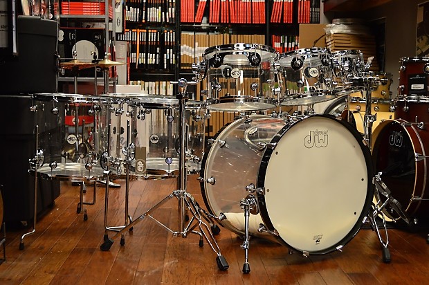 DW Acrylic Design Series Drum 8-Pc Set - Clear | Reverb