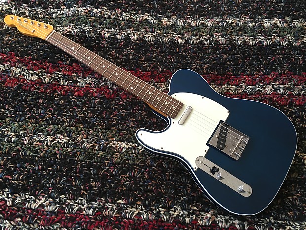 Fender Japan Telecaster Custom 2014 Trans Blue Left-Handed | Reverb