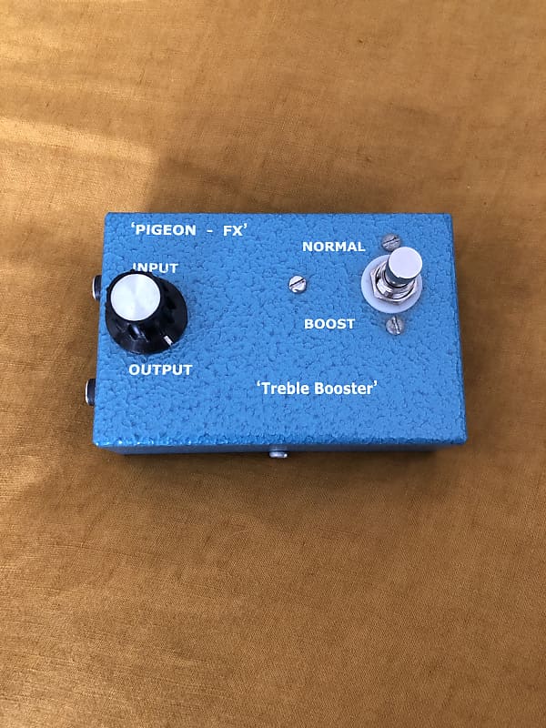 Pigeon FX JHS Treble Booster Silicon Blue Hammerite | Reverb