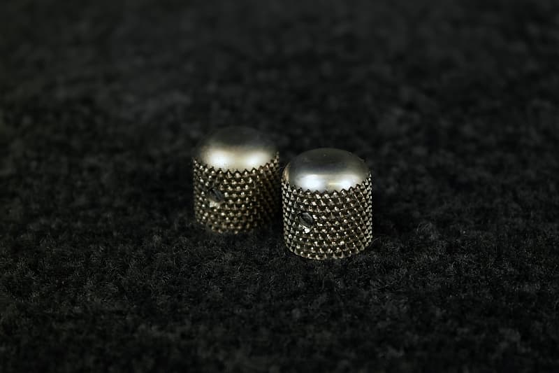 Telecaster/Precision Bass 50's Dome Knobs Set Nickel - Aged - | Reverb