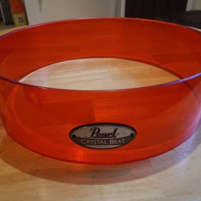 Pearl 5x14 Crystal Beat Free Floater Shell 2010s - Red | Reverb