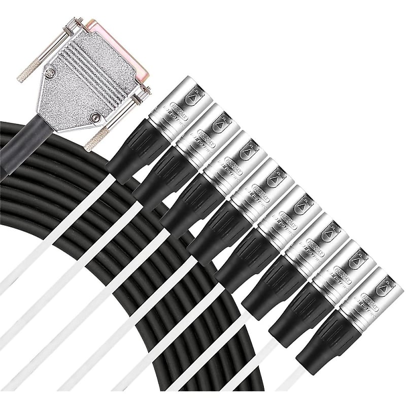 Live Wire Advantage 8-Channel Snake D-sub to XLR 10 ft. Black | Reverb