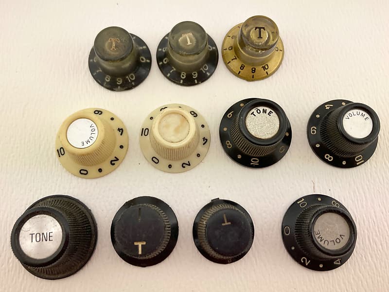 Teisco MIJ Guitar Knobs Mixed Set of 11 '60s- '70s | Reverb
