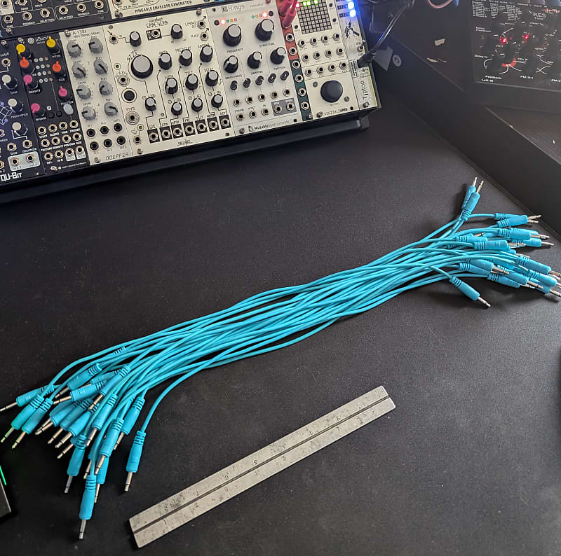 Pulp Logic Eurorack patch cables 2020s - blue | Reverb