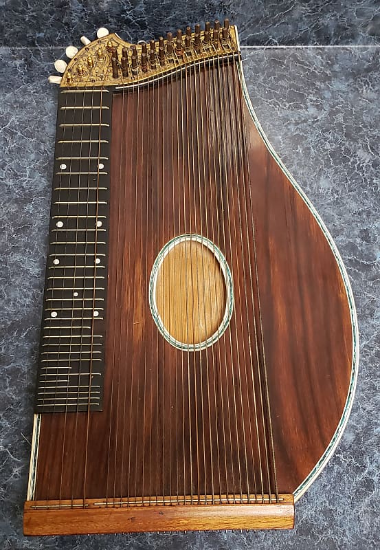 Vintage No Name Zither Guitar Harp Early 1900's | Reverb