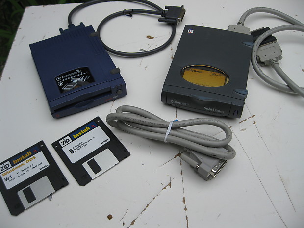 Syquest syjet 1.5 gb drive + iomega zip 100 + cables | Reverb