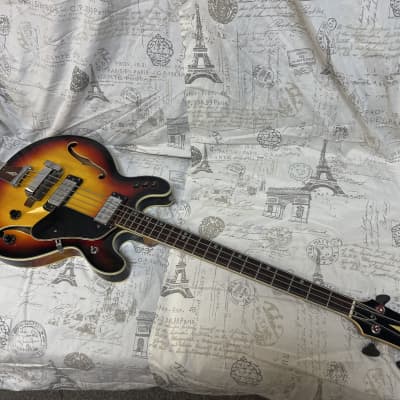 1972 Univox Coily EB-2 Bass Three Tone Sunburst Made In Japan | Reverb