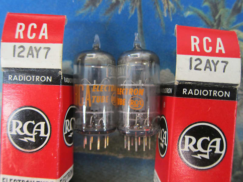 Pr NOS Vintage RCA 12AY7 Tubes 1960s, Boxes, NEW, USA, Ex | Reverb