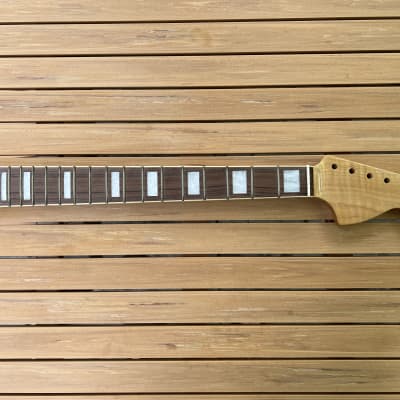 Jazzmaster / Stratocaster neck with binding and block inlays | Reverb