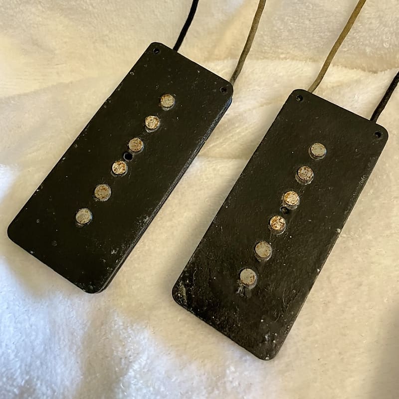 Fender Jazzmaster Pickups Black Bobbin 1960-1964 | Reverb