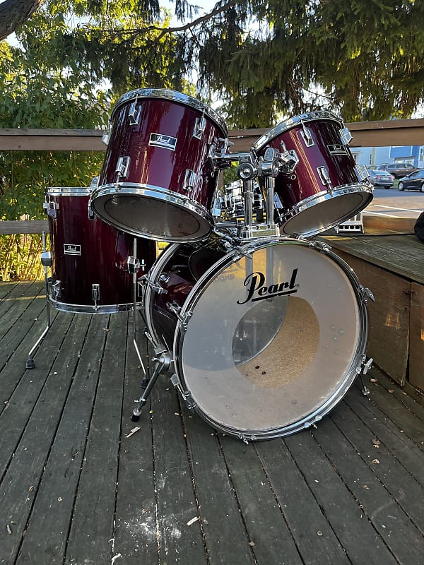 Pearl Export late 70s/early 80s Dark red | Reverb