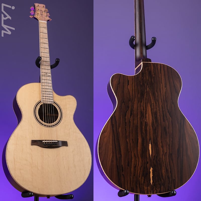 PRS Private Stock Angelus Acoustic Guitar Ziricote Bearclaw | Reverb