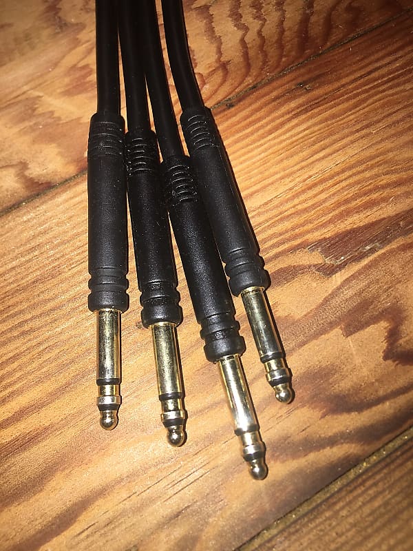 4x - 24" TT Patch Cables (Bantam) Black | Reverb