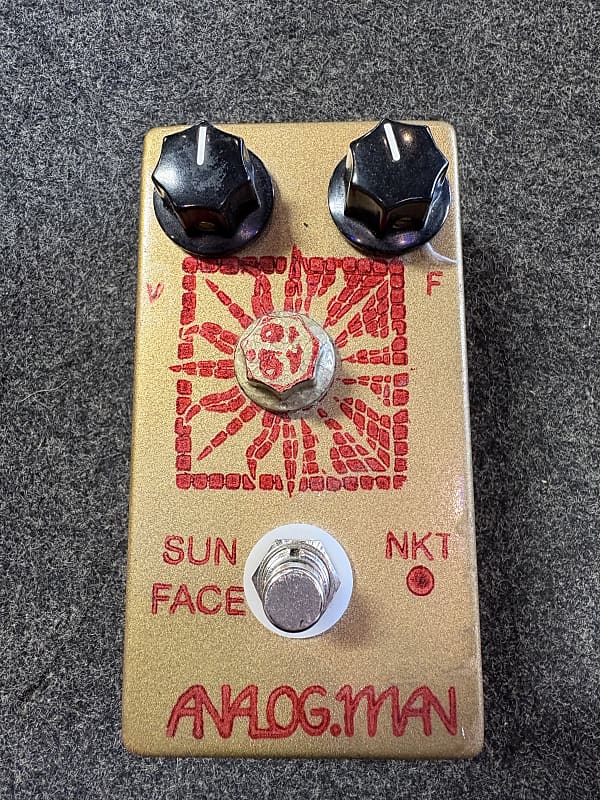 Analogman Sun Face Red Dot NKT Germanium Fuzz with Sun Dial | Reverb