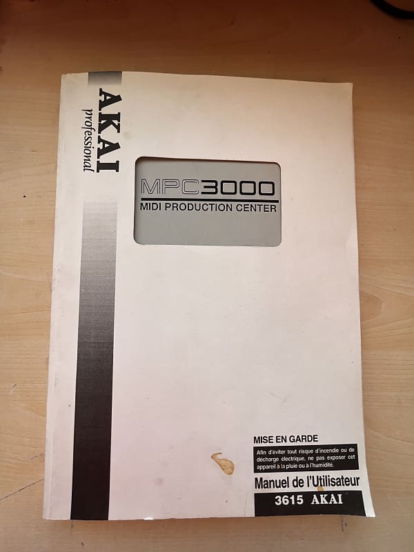 Akai MPC 3000 - French manual | Reverb