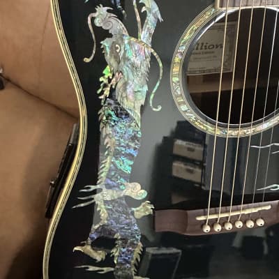 Dillon - Black Gloss - Dragon Inlay - AMAZING | Reverb