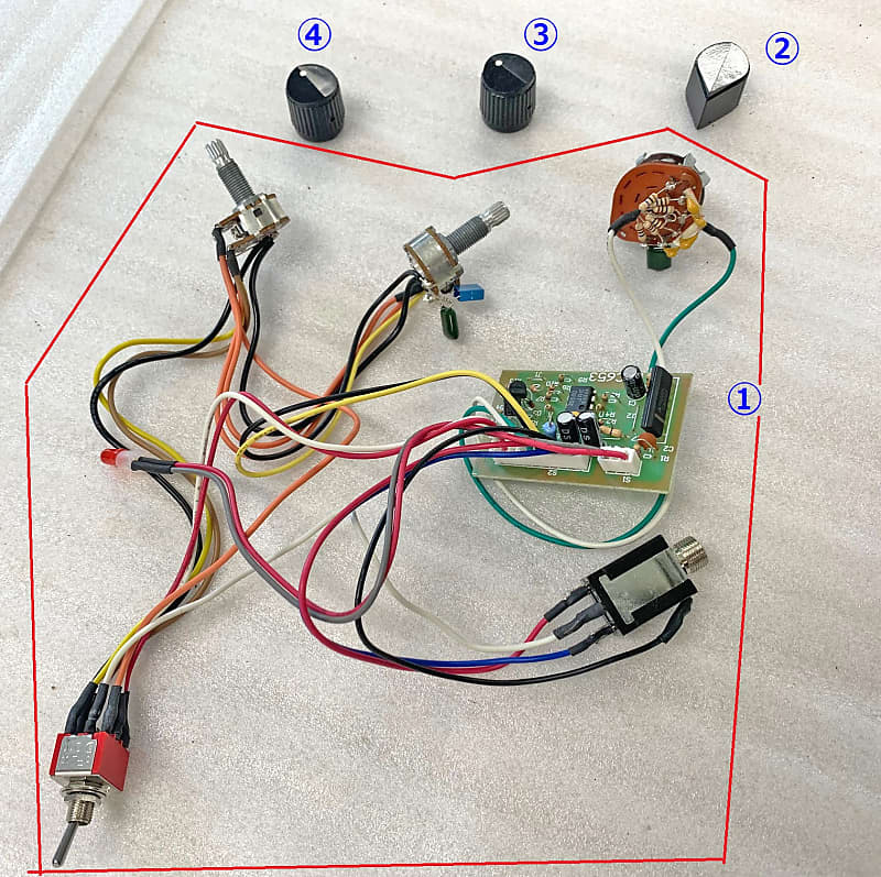 Aria Pro II SB-1000 BB Circuit & Knobs | Reverb
