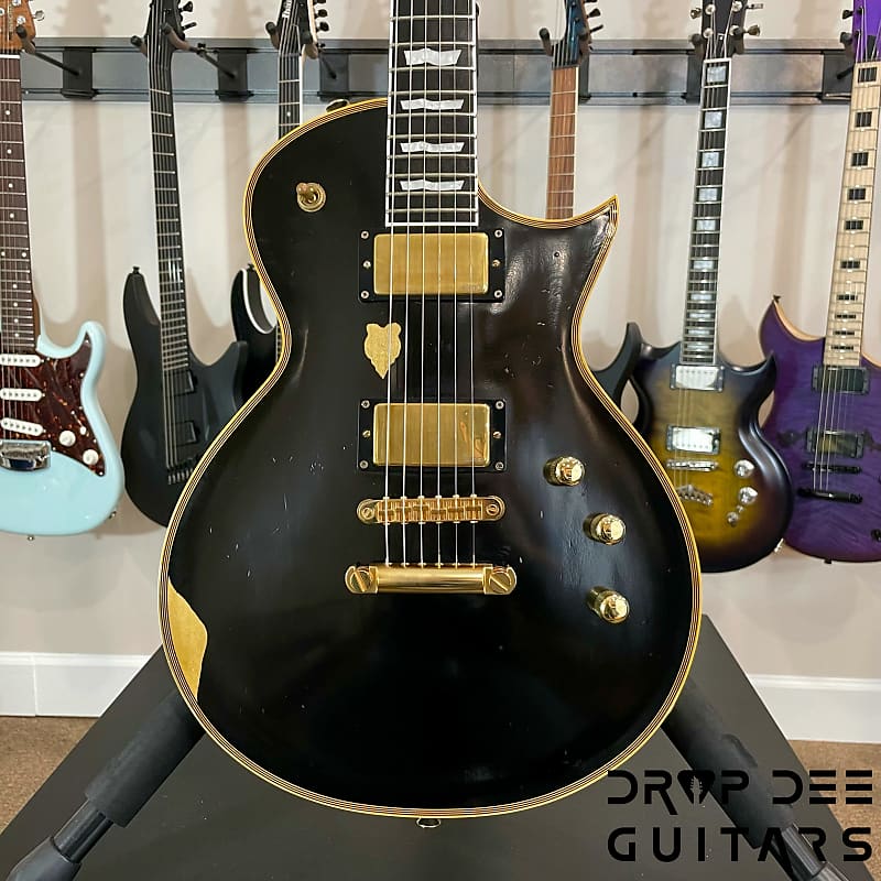 ESP Standard Eclipse Electric Guitar w/ Case-Black Relic | Reverb