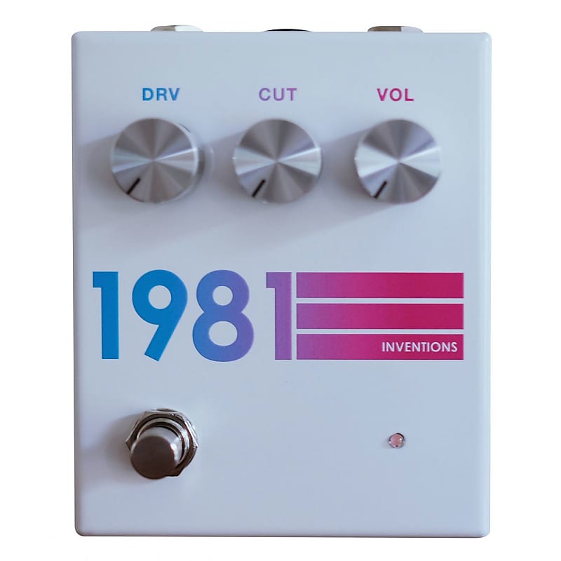1981 INVENTIONS DRV No3 Drive Pedal - Hyperfade White (Demo | Reverb
