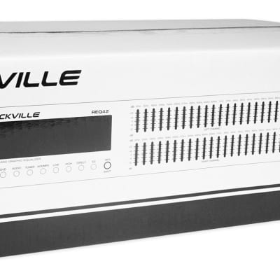 Rockville REQ42-S Silver 19" 2x21 Band Graphic Equalizer | Reverb