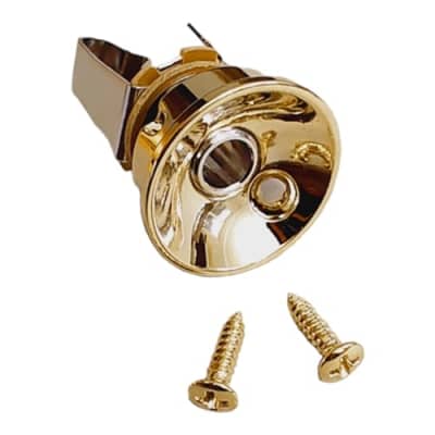 Gold Finish Metric Electrosocket Jackplate with Metric Jack | Reverb