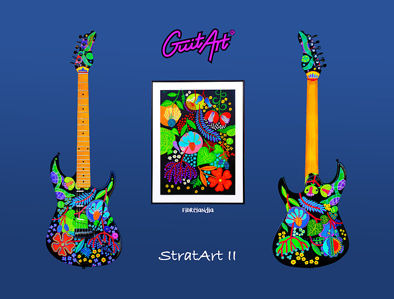 StratArt Custom Strat Guitar - Art Hand Painted | Reverb