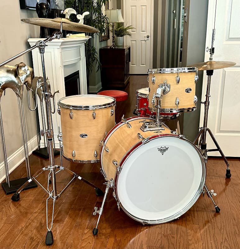 Slingerland Vintage Natural wood drum kit 80s | Reverb