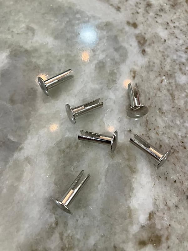 Cymbal rivets / 6 pre-split Cymbal rivets 2025 - chrome | Reverb