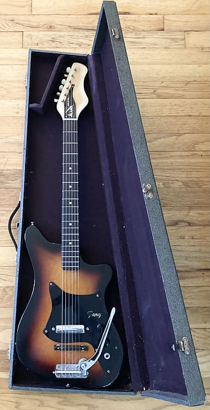 1967 Alamo Fury USA Made Sunburst Guitar, Tremolo, W/Case, | Reverb