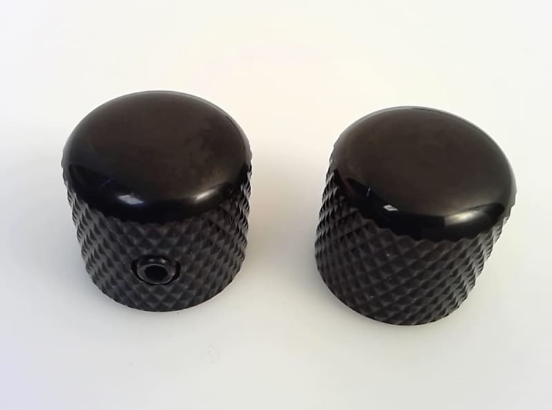 True Custom Shop® Brass Black Dome Knobs w/h Set Screw for | Reverb