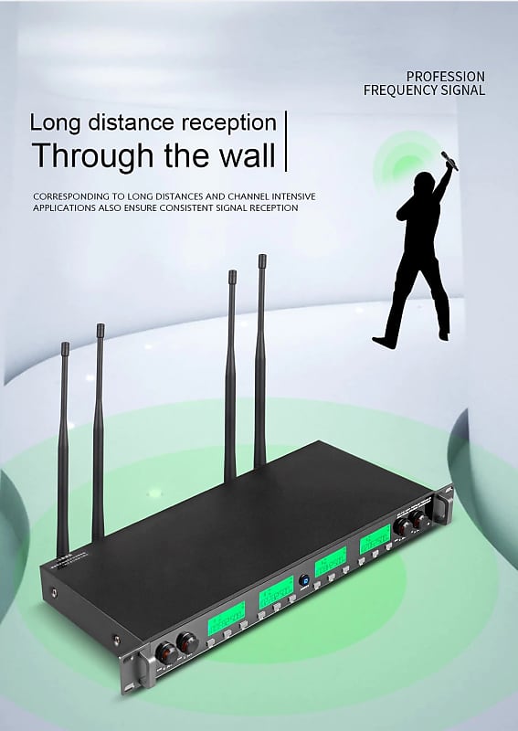 G-MARK G14S Wireless Microphone System 4-Channel UHF 4 | Reverb