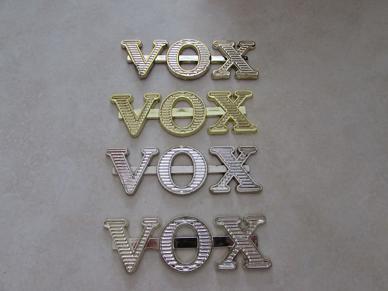 Vox PLASTIC LOGO - GOLD/SILVER | Reverb