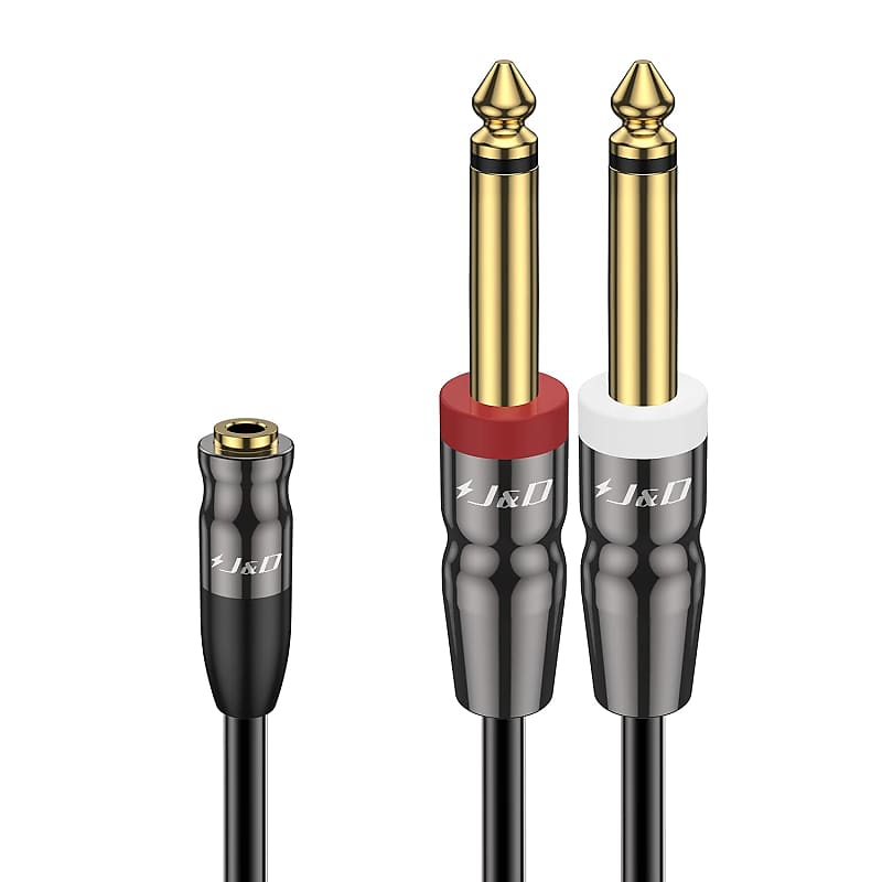 3.5Mm Trs To Dual 1/4 In Ts Cable, Heavy Duty 3.5 Mm To 2 X | Reverb
