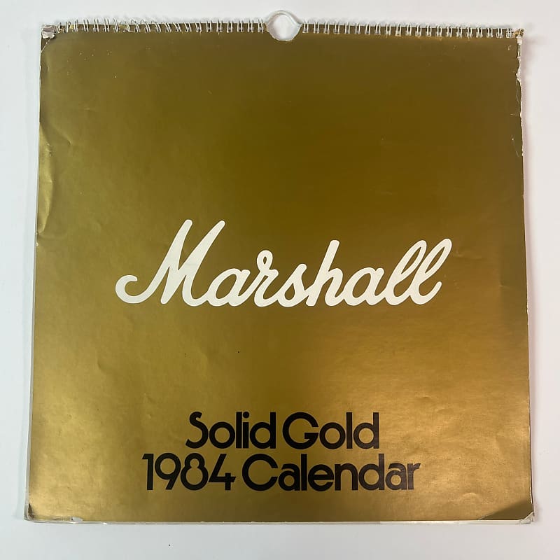 Marshall 1984 Solid Gold Calendar Marillion Black Sabbath | Reverb
