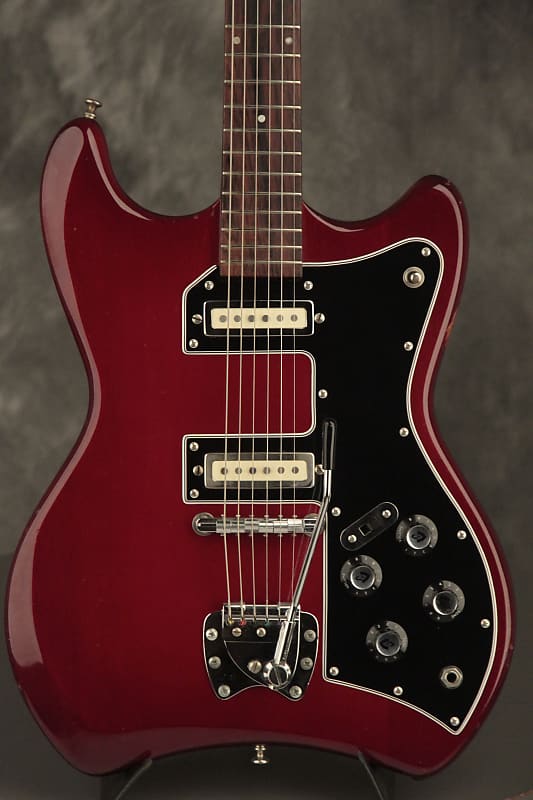 original 1966 Guild POLARA S-100 Cherry Red w/RARE Flame | Reverb